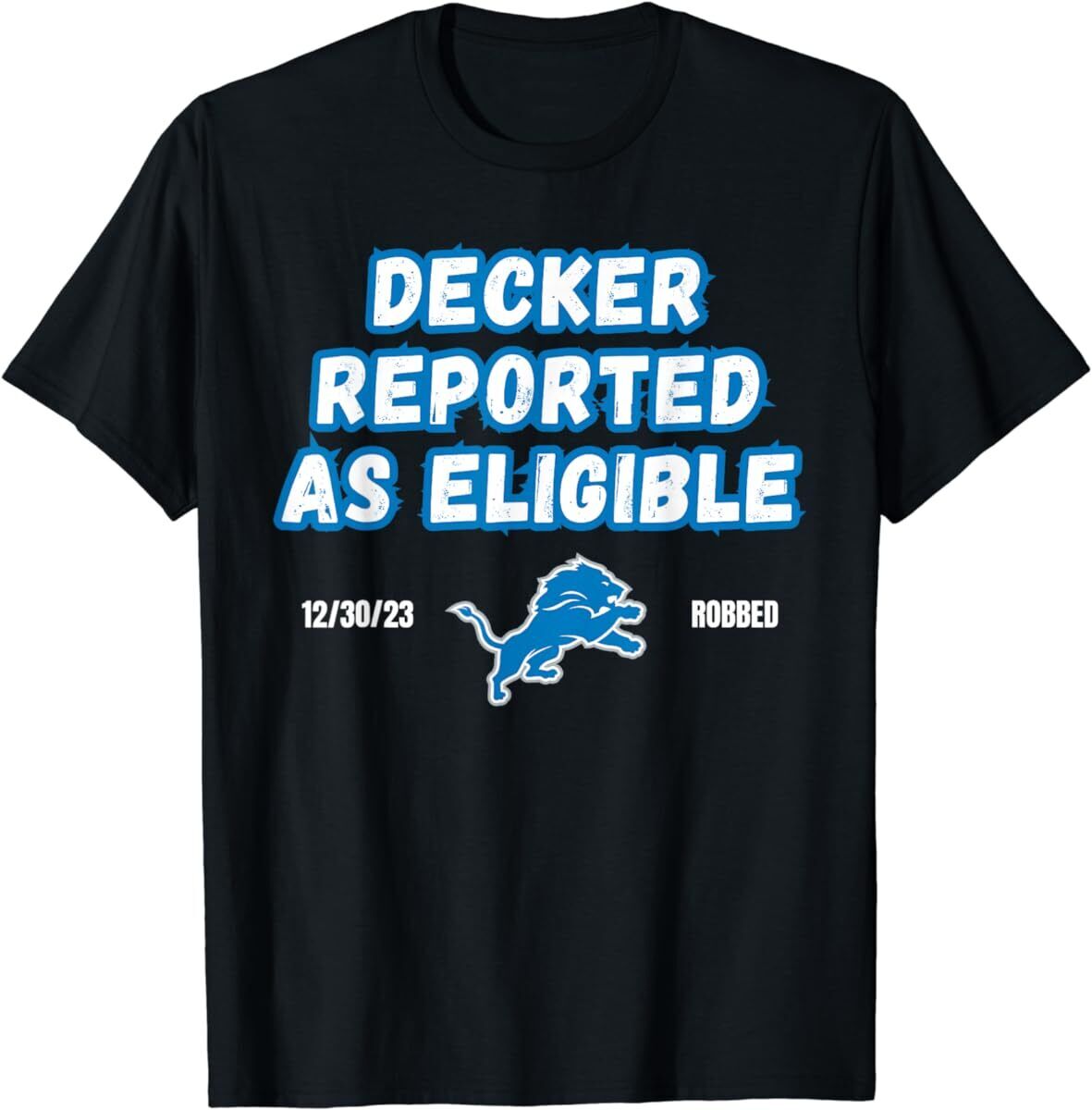 Decker Reported As Eligible Vintage T Shirt Men Fashion Women Kid T ...
