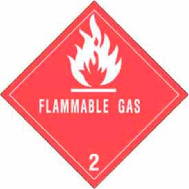 Decker Tape Products B464397 Flammable Gas Hazard Class 2 Labels - 4 x ...