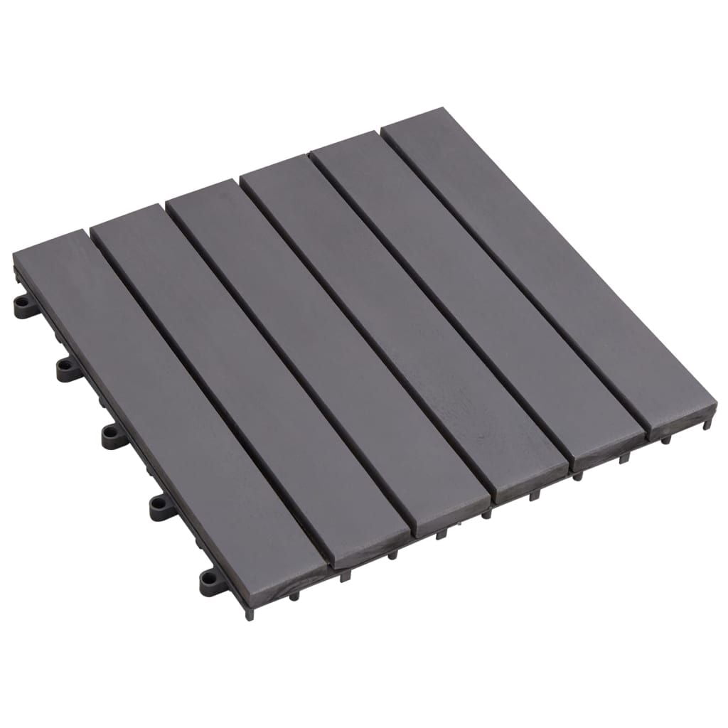 Decking Tiles 10 pcs Gray Wash 11.8"x11.8" Solid Wood Grey - Walmart.com