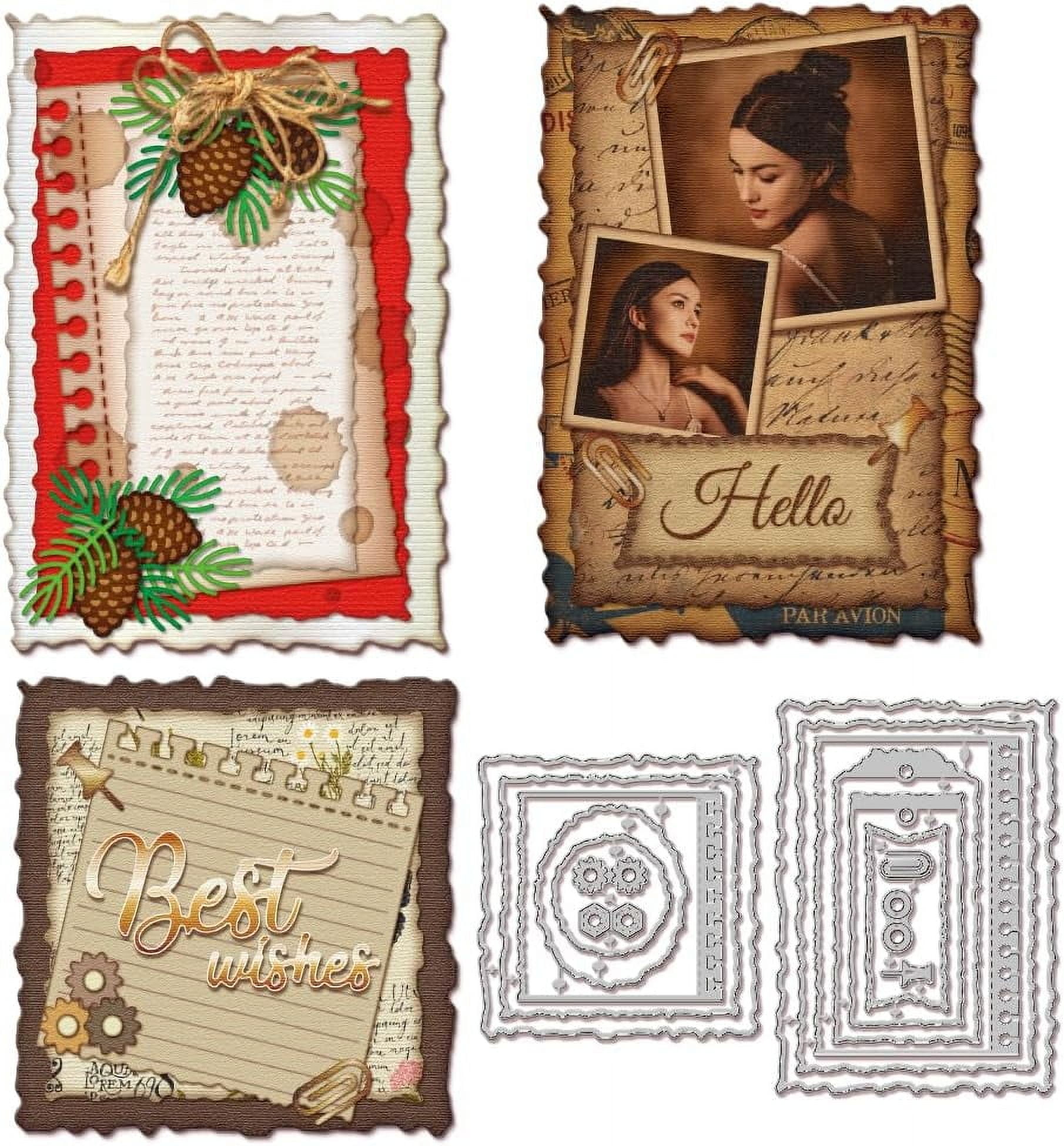 Deckle Edge Frame Background Cutting Dies Label Frame Cutting Dies Page Tab Hole Cutting Die Pin ...