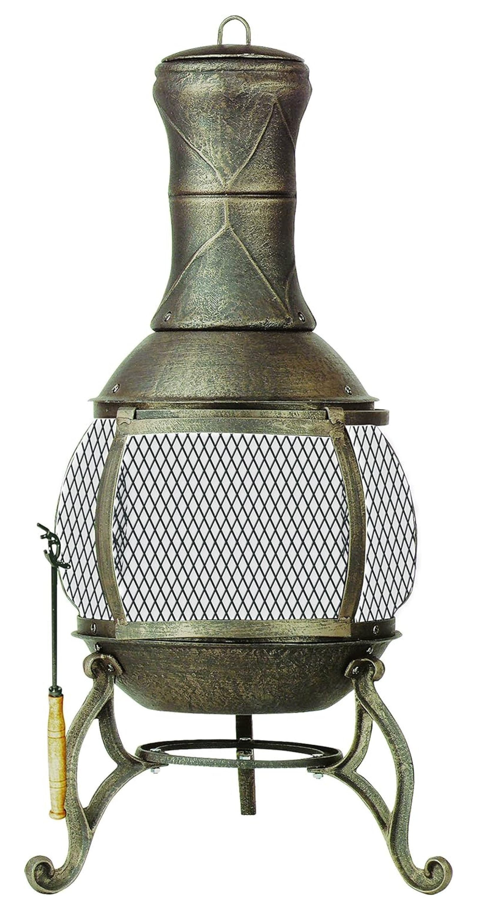 Deckmate 3 Ft. High Outdoor Steel Chimenea Fireplace Model 28063 ...