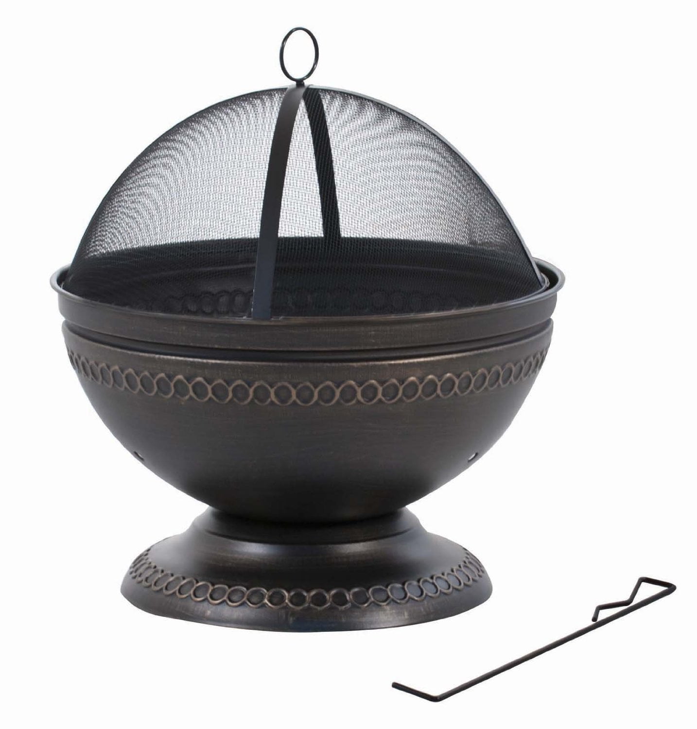 DeckMate Northpoint Woodburning Fire Pit, Outdoor Firewood Log Firebowl ...
