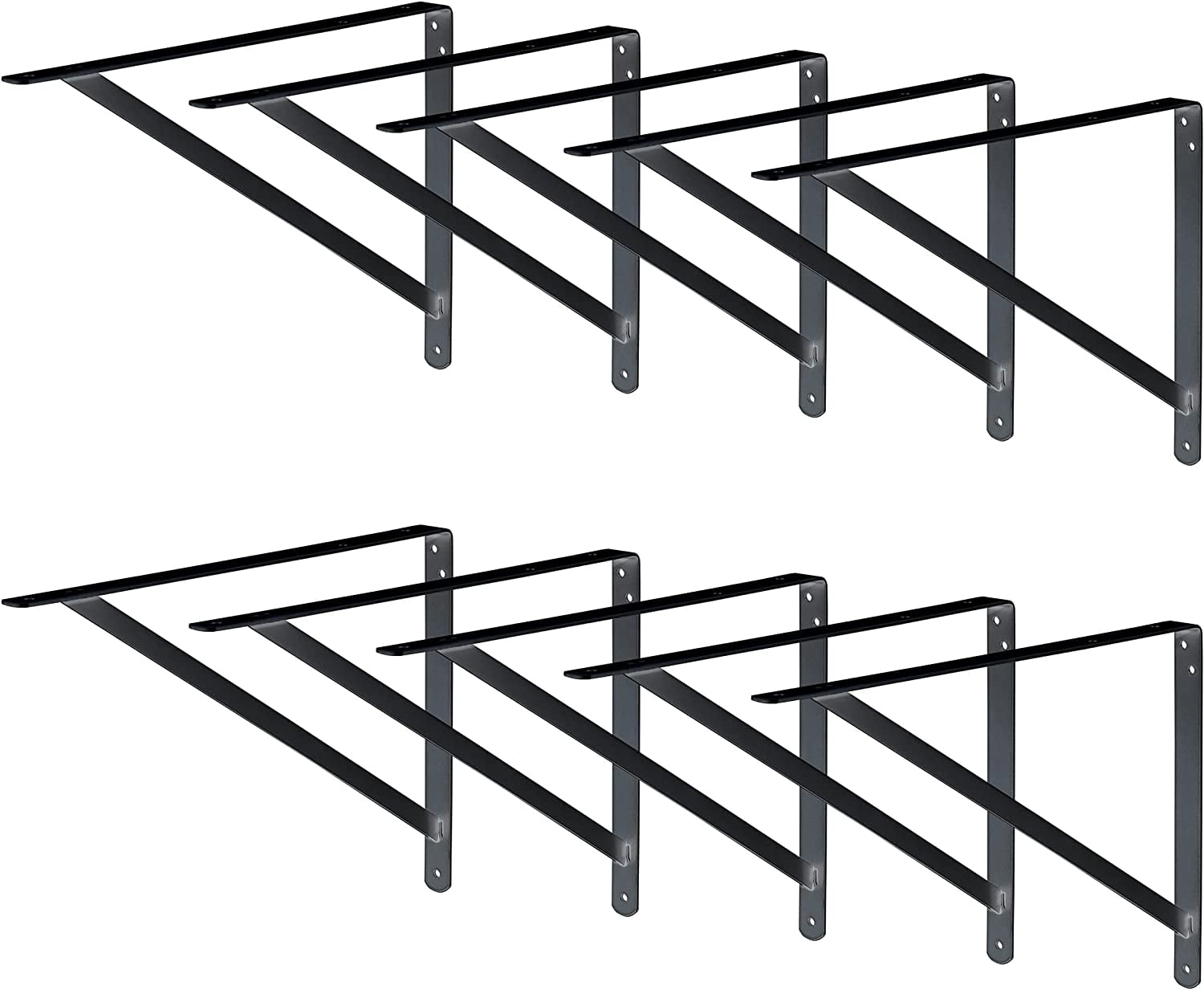 Decko Heavy-Duty Metal Steel Shelf Bracket, 14.5-Inch X 10-Inch, Black ...