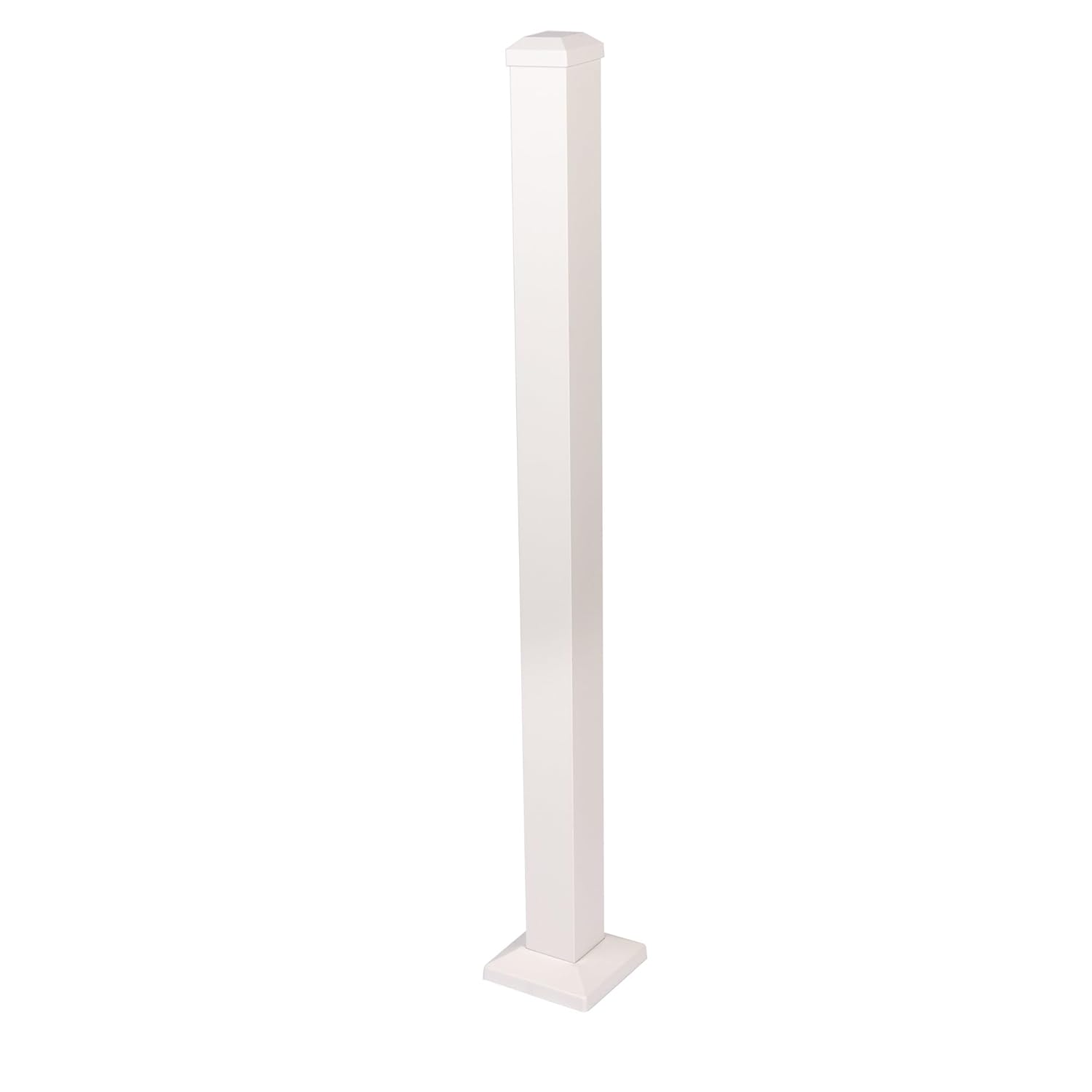 Deckorators 2-1/2 in. x 2-1/2 in. x 39 in. Textured White Aluminum Line ...