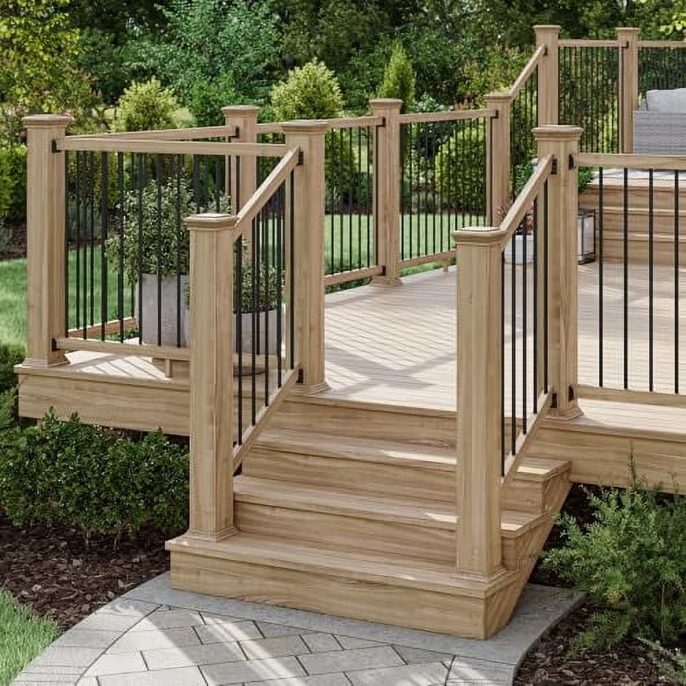 Deckorators 40 in. Satin Black Aluminum Round Classic Baluster (10-Pack ...