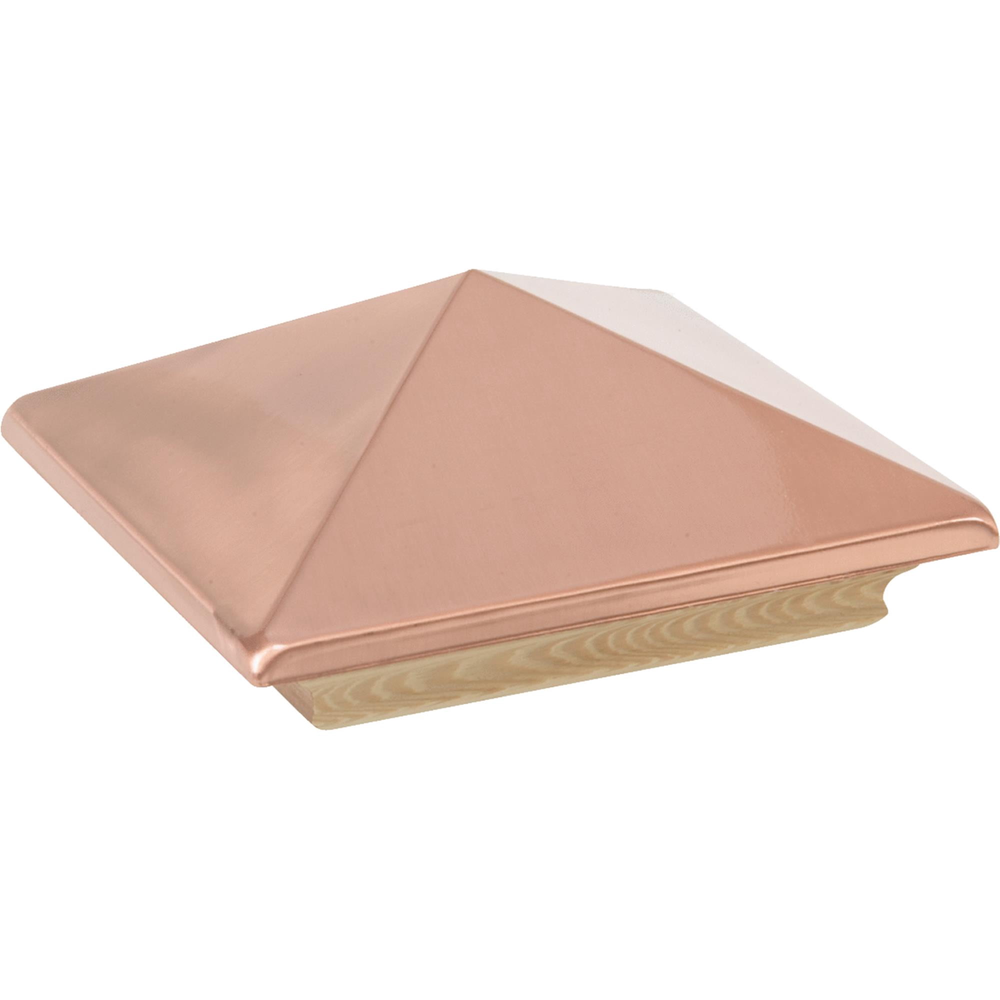 Deckorators 6 In. x 6 In. Plastic Top, Cedar Base Press-On Post Cap ...