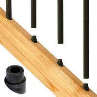 Deckorators 40 in. Satin Black Aluminum Round Classic Baluster (10-Pack ...