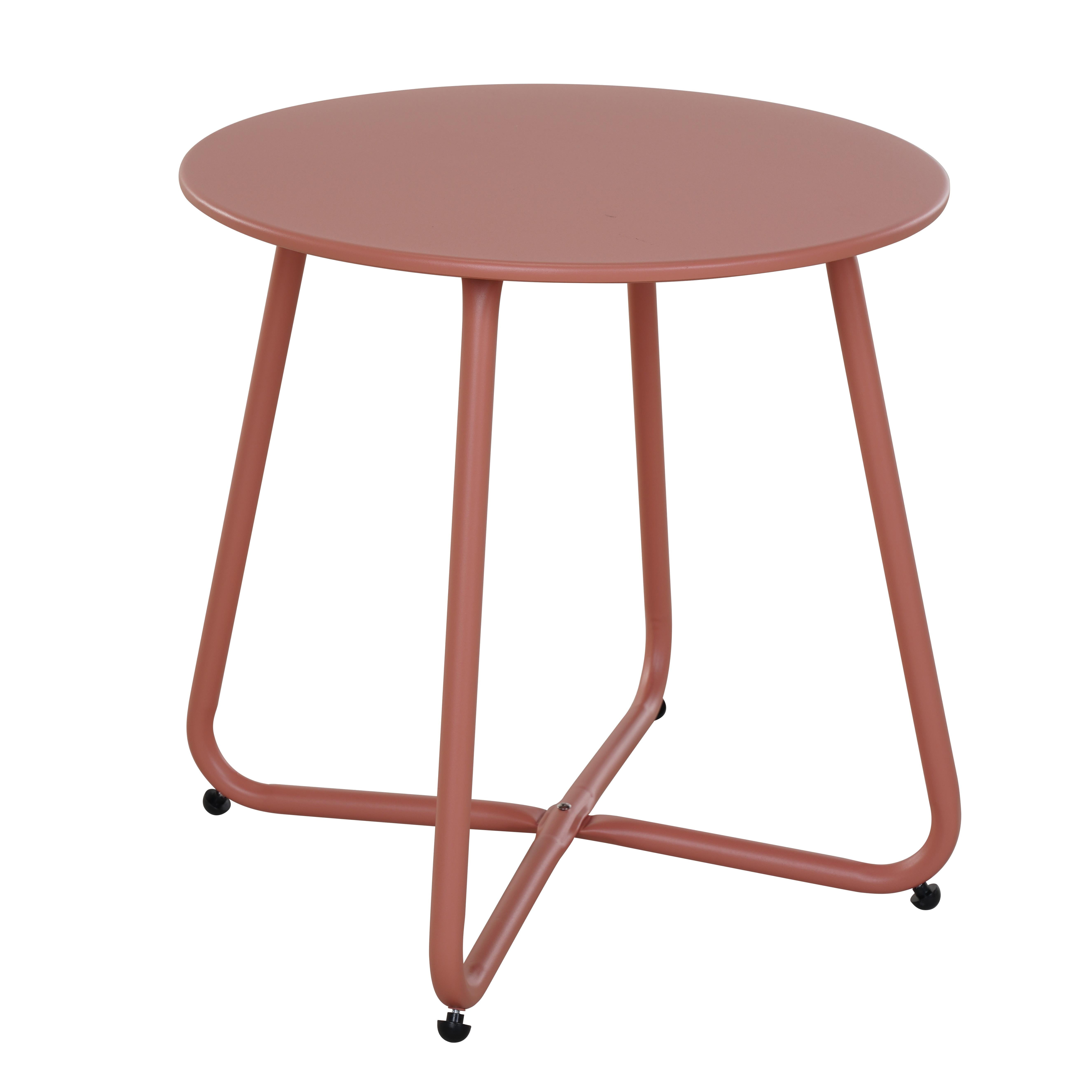 Decksplore 45cm Outdoor Side Tables, Weather Resistant Steel Patio Side ...