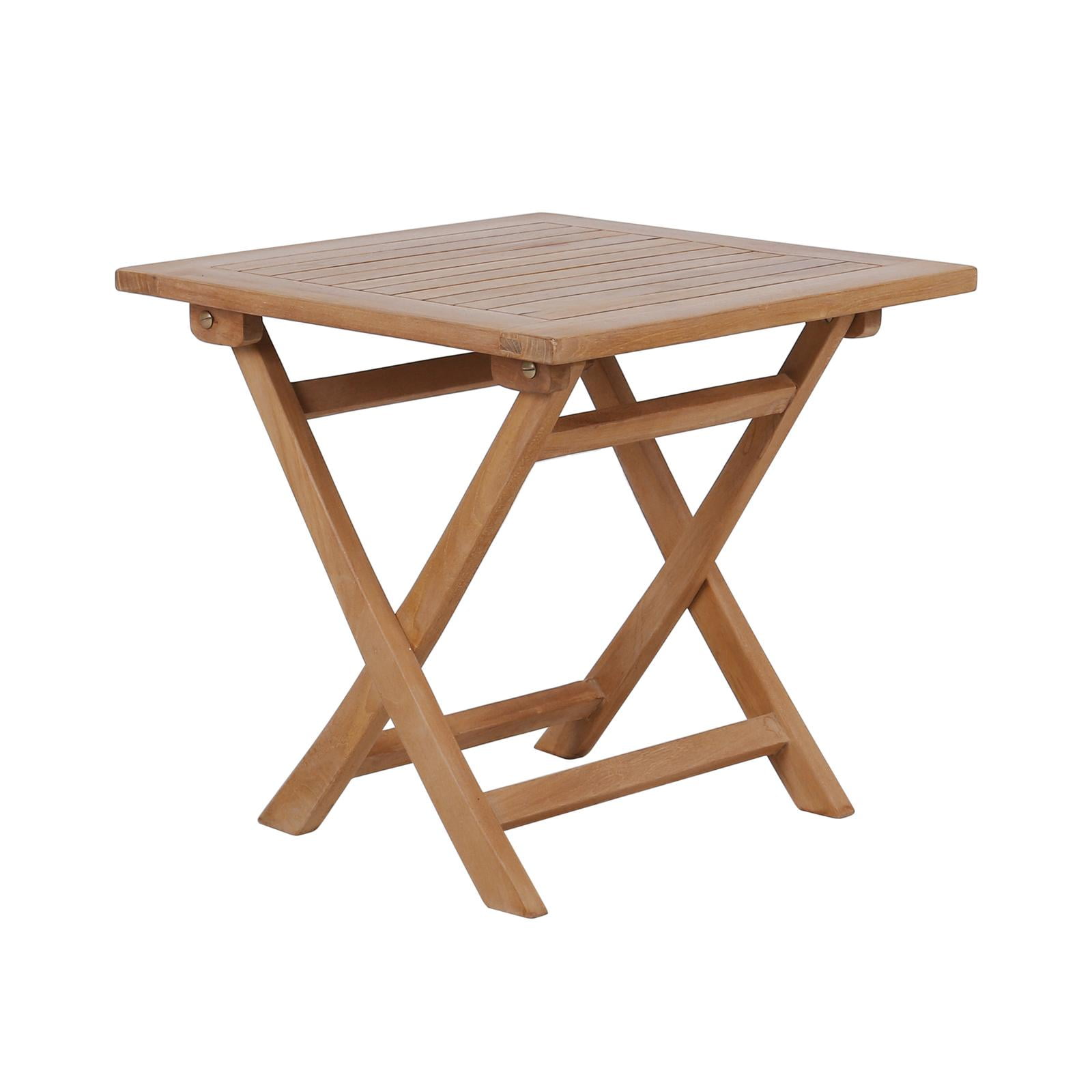 Decksplore Acacia Wooden Folding Table for Ourdoor, Foldable Wood Side ...