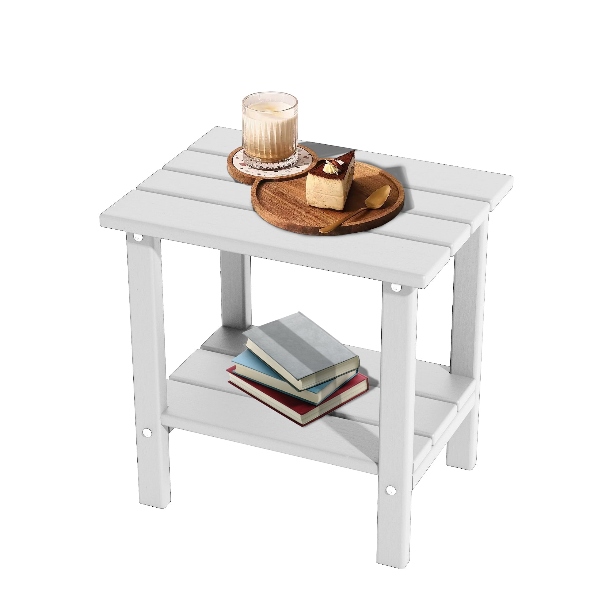 Decksplore Adirondack Outdoor Side Table,1 Piece, 2-Tier Sturdy Patio ...