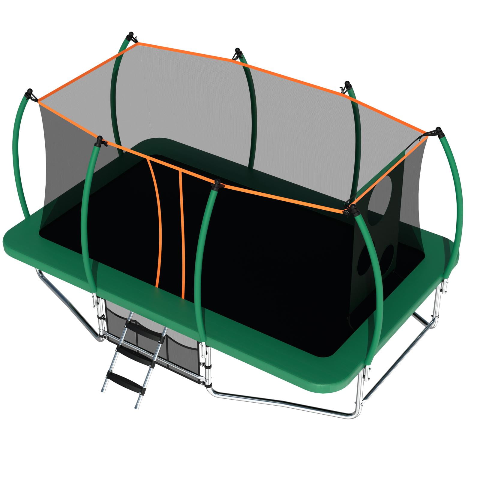 Decksplore Large Rectangle Trampoline for Kids and Adults, Outdoor ...