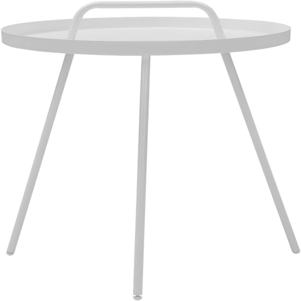 Decksplore Outdoor Side Tables with Handle Round Metal End Table for ...