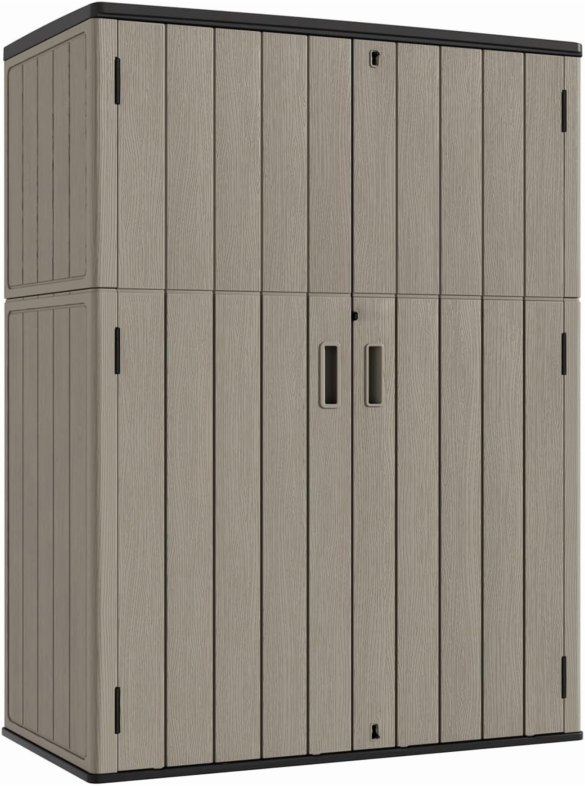 Decksplore Outdoor Vertical Storage Shed,57 Cu.ft Outdoor Storage ...