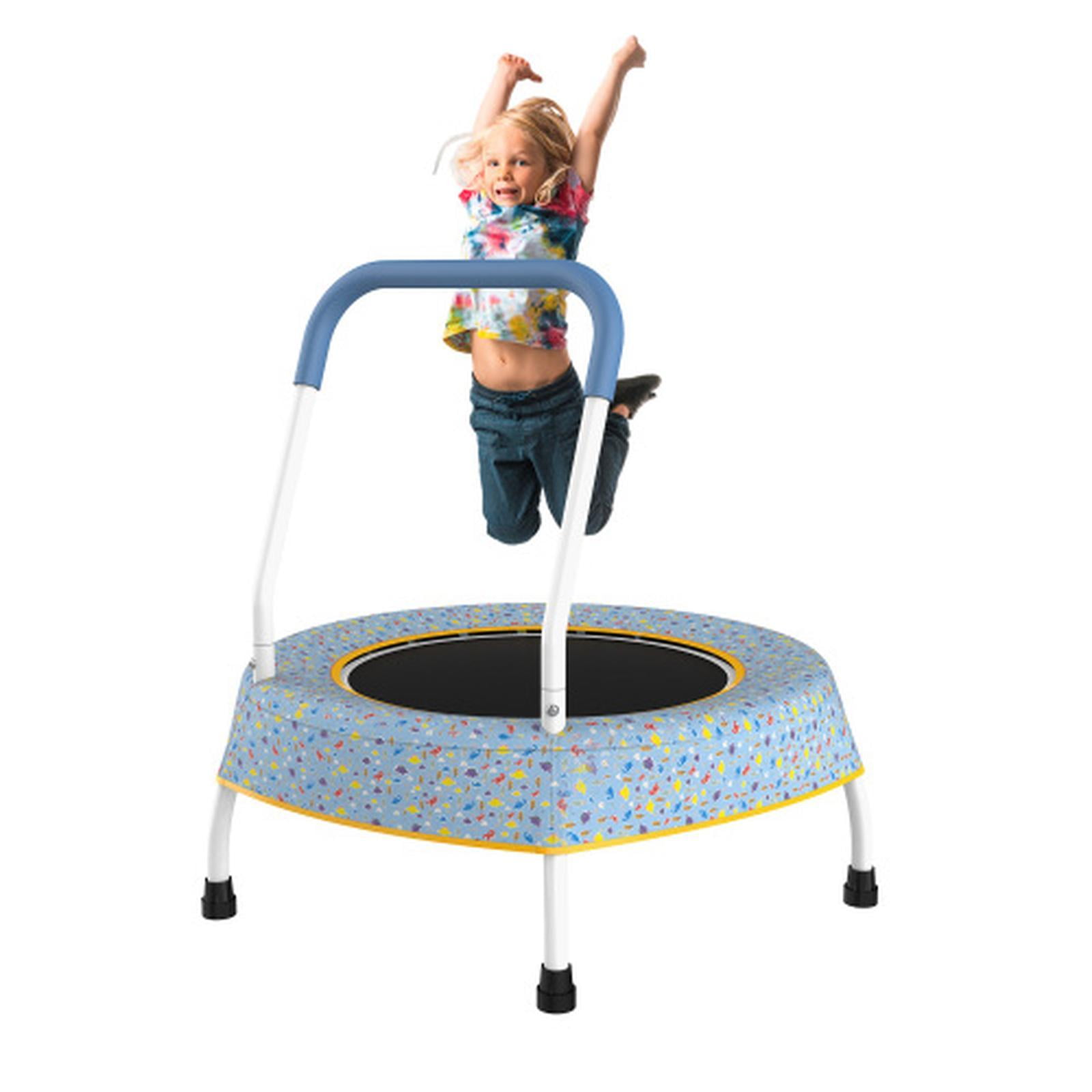 Decksplore Small Toddler Trampoline with Handle Trampoline Indoor Mini ...