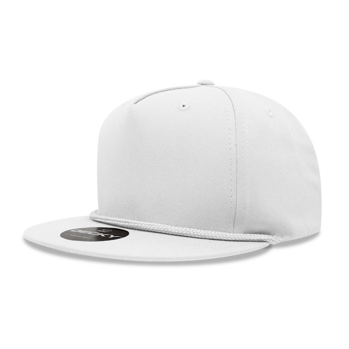 Decky 1041 5 Panel High Profile Structured Cotton Blend Snapback-White ...