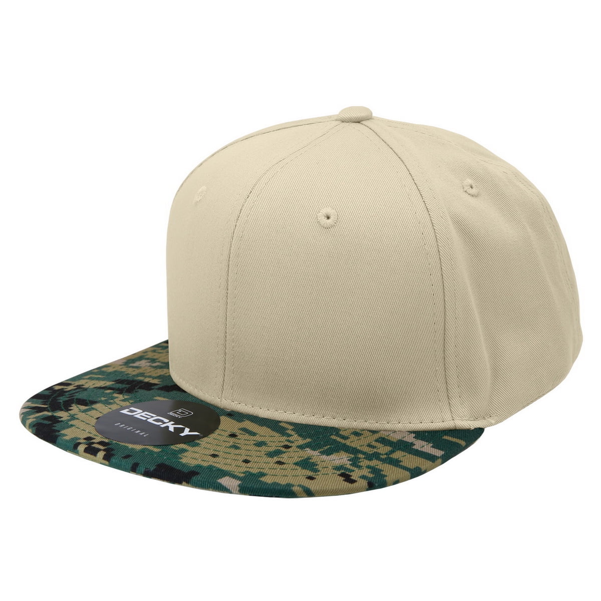 Decky 1047 6 Panel High Profile Structured Camo Snapback Hat-MCU/Khaki ...