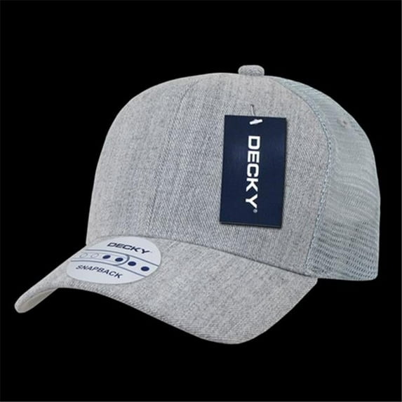 6 Panel Curve Bill Trucker Caps, H. Grey - Walmart.com