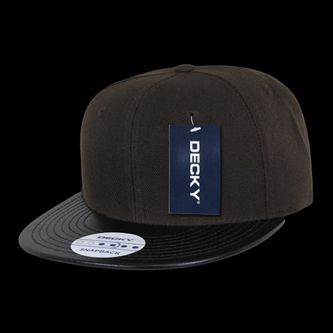 Decky 1071-BROBLK Acrylic & Vinyl Snapbacks, Brown & Black - Walmart.com