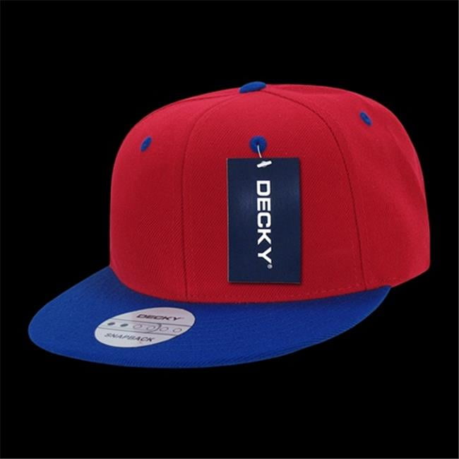 Decky 351 Two Tone Snapbacks-Red/Ryl - Walmart.com