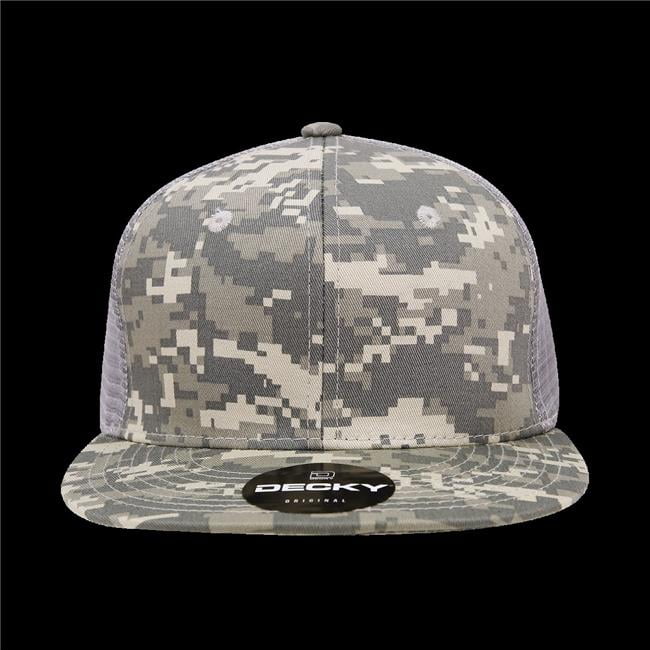 Decky 1055-AAG 6 Panel High Profile Structured Camo Trucker - Army ...
