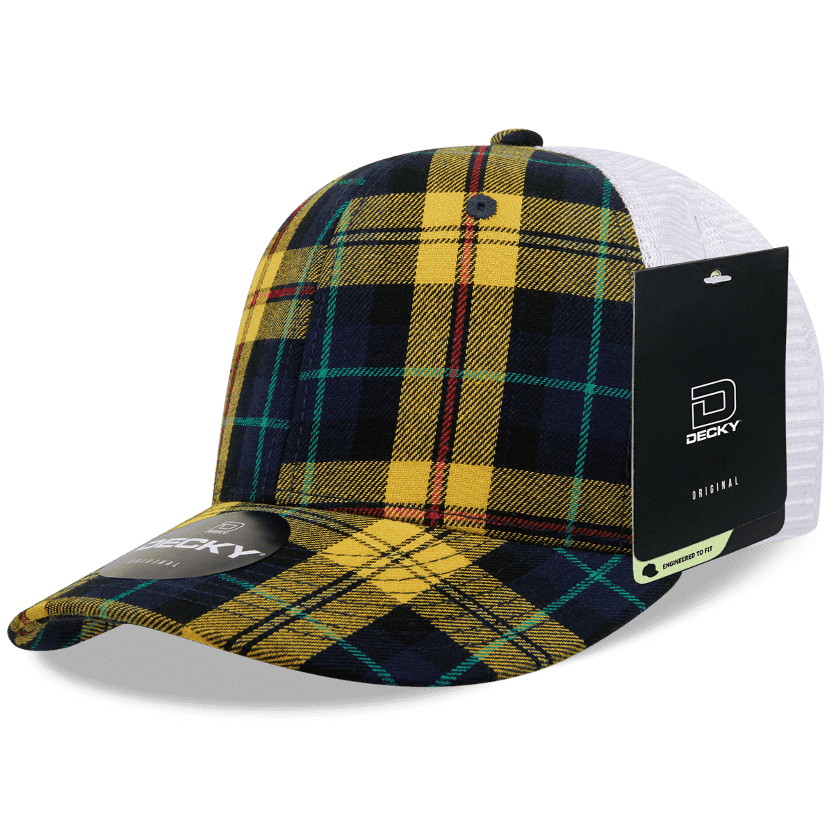 Decky 6017 M/C Plaid Cap - White 129 - Walmart.com