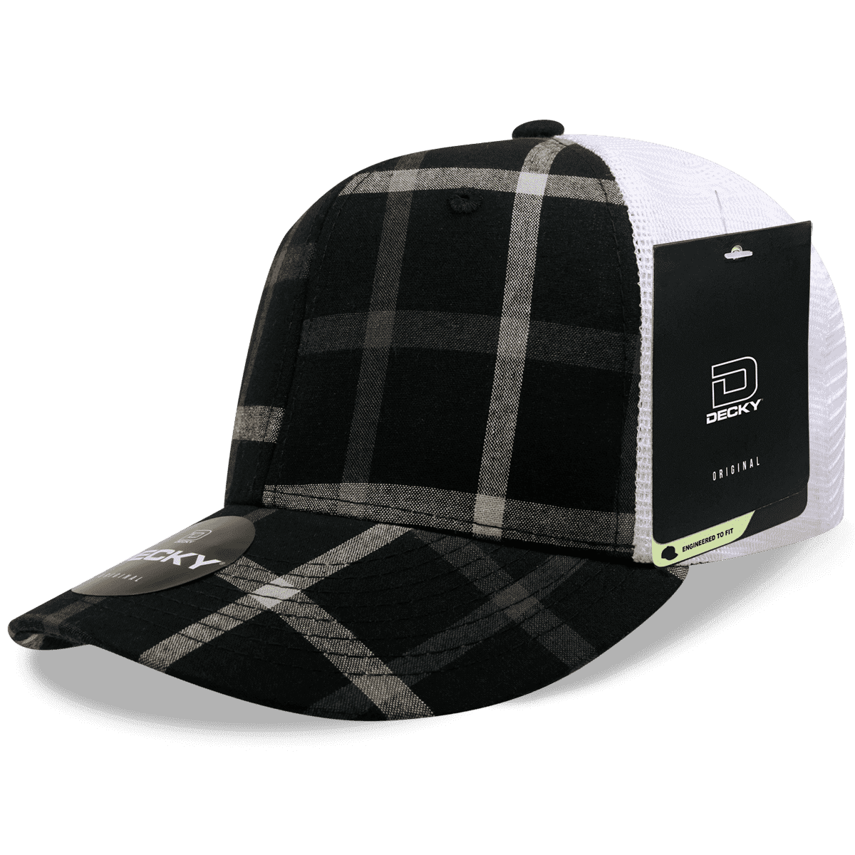 Decky 6017 M/C Plaid Cap - White 168 - Walmart.com