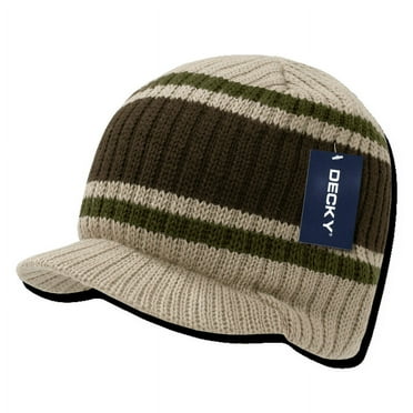 GI Beanies Beany For Men Women Caps Hats with Visor Ski Thick Warm ...