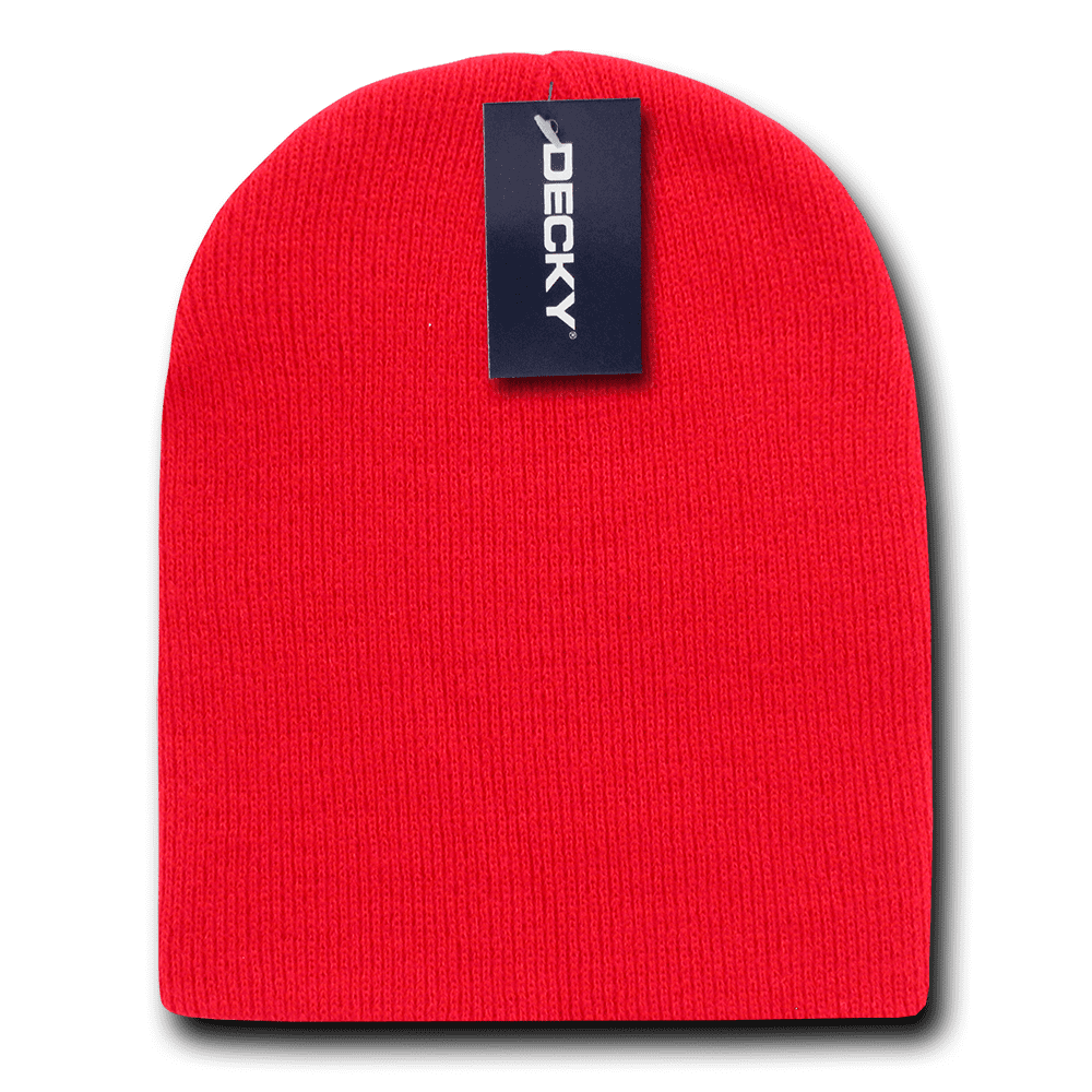 Decky Beanies Uncuffed Short Knit Ski Snowboard Skull Caps Hats Warm ...