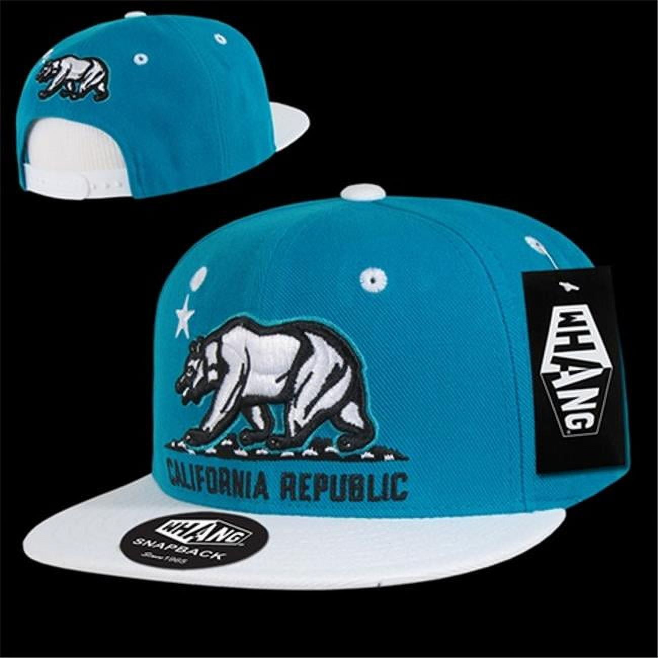 Decky California Republic Snapback Cap- Teal White - Walmart.com