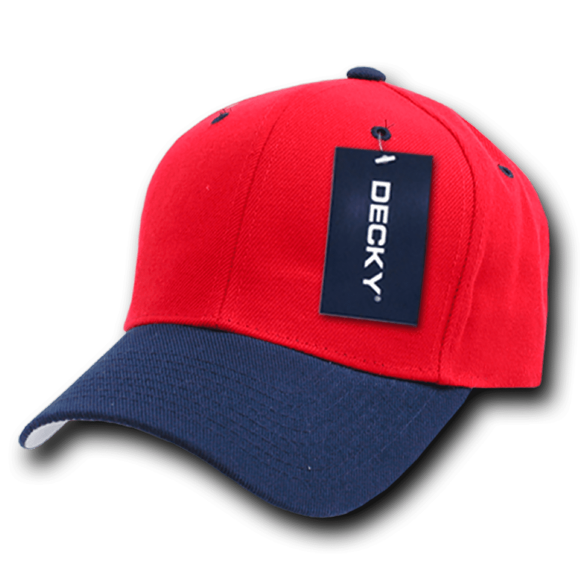 Decky Deluxe Baseball Cap- Red & Navy - Walmart.com