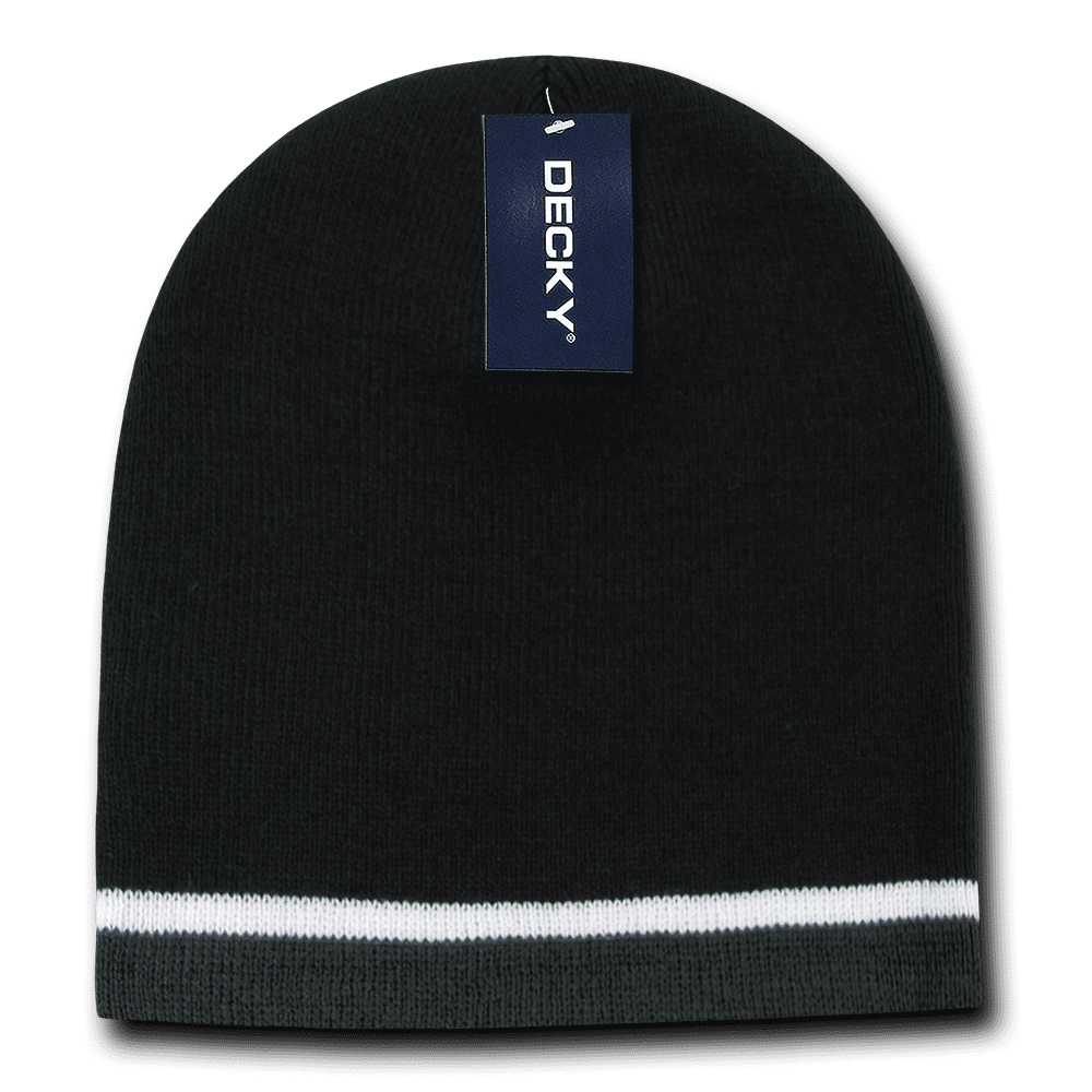 Decky Double Striped Three 3 Tone Beanies Beany For Men Women Knitted ...