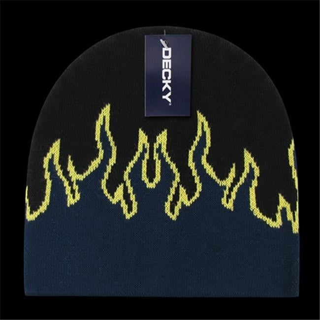 Kids Fire Beanies, Black/Navy/Yellow - Walmart.com
