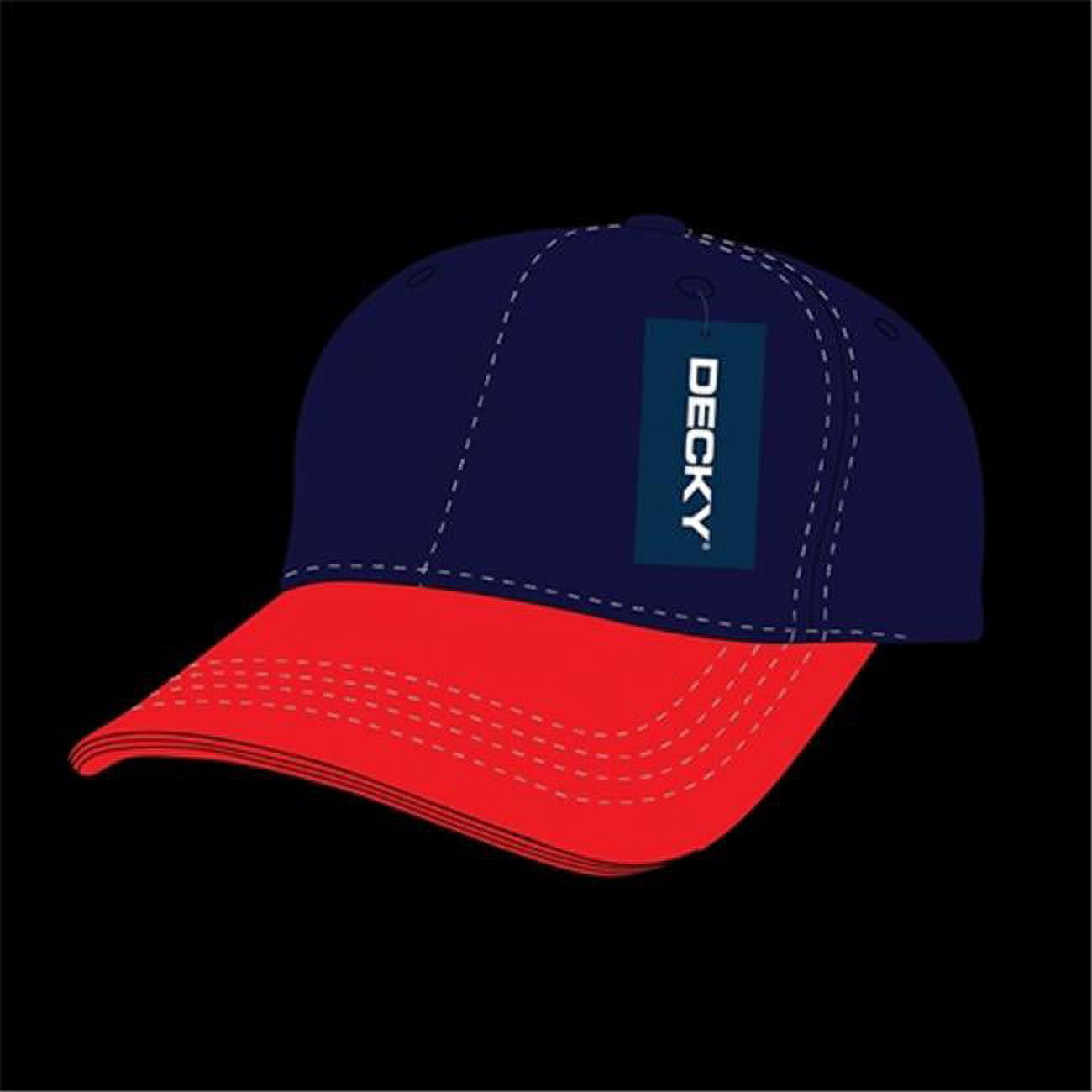 Decky Low Crown Pro Baseball Cap- Navy & Red - Walmart.com
