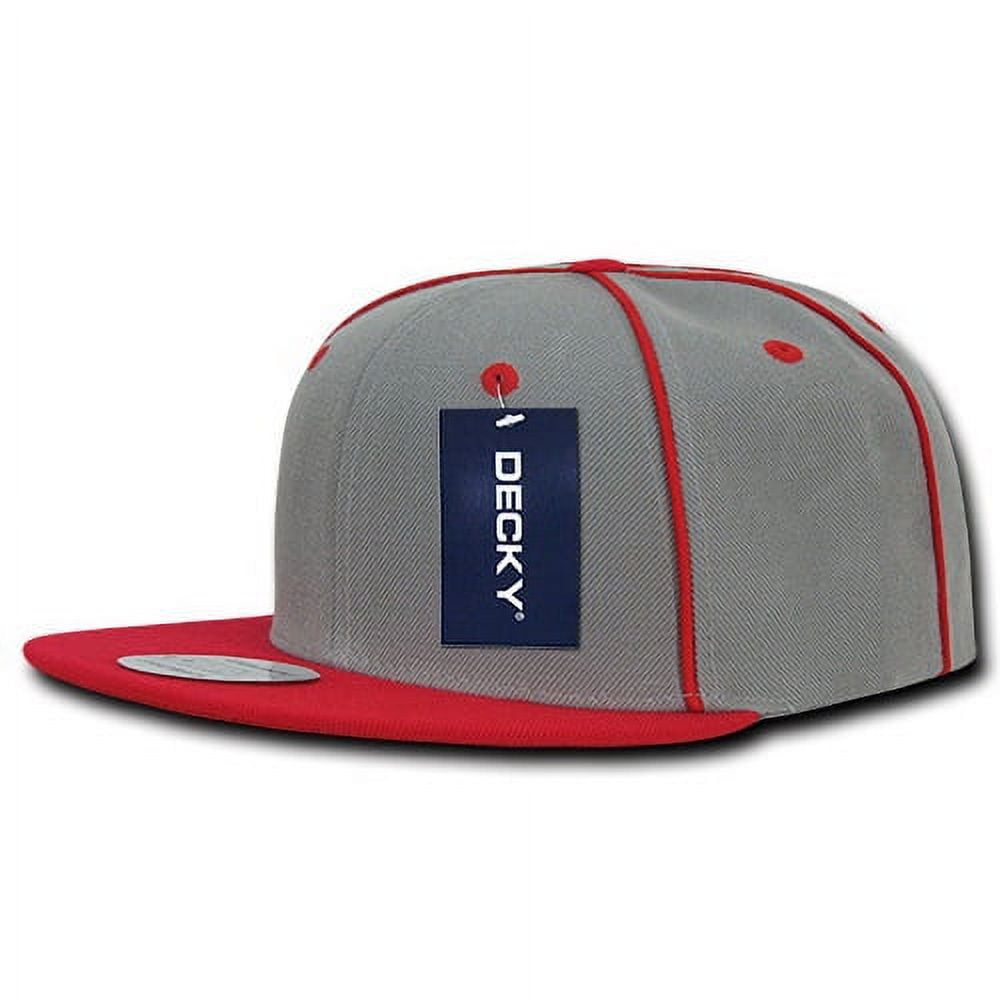Piped Crown Snapbacks, Red - Walmart.com