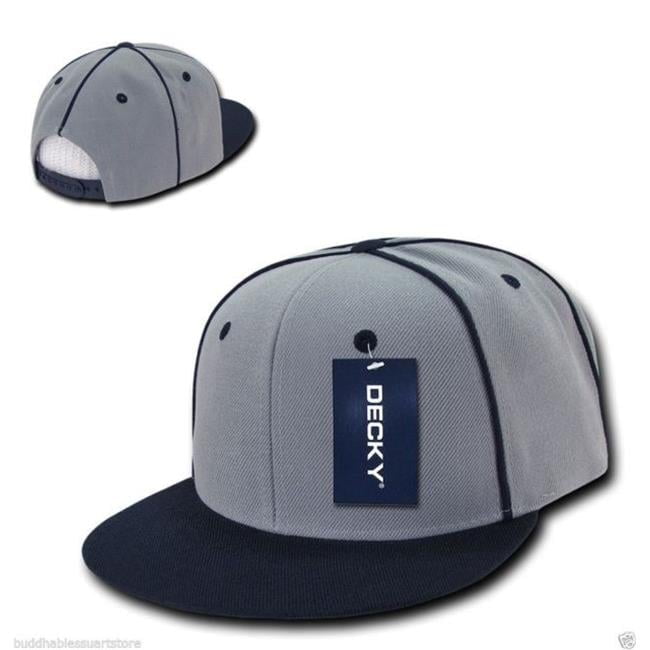 Piped Crown Snapbacks, White - Walmart.com