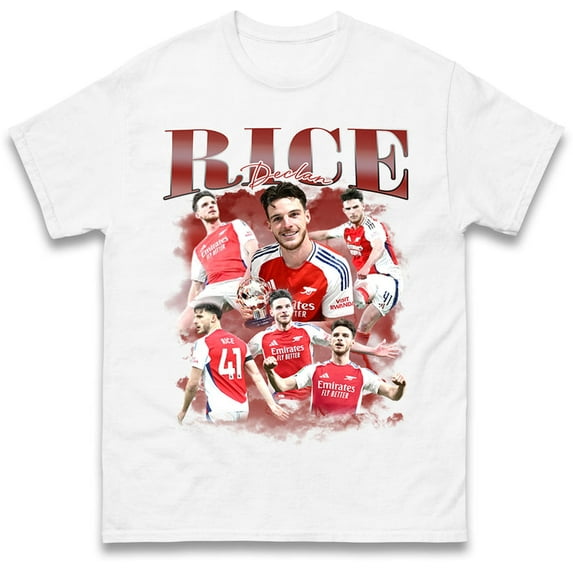 Declan Rice Bootleg T Shirt,White Color,Size L - Walmart.com