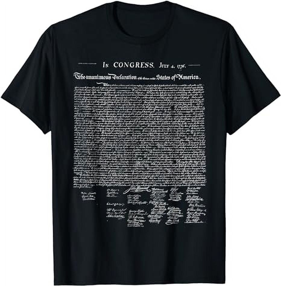 Declaration Of Independence Full Text T-Shirt - Walmart.com