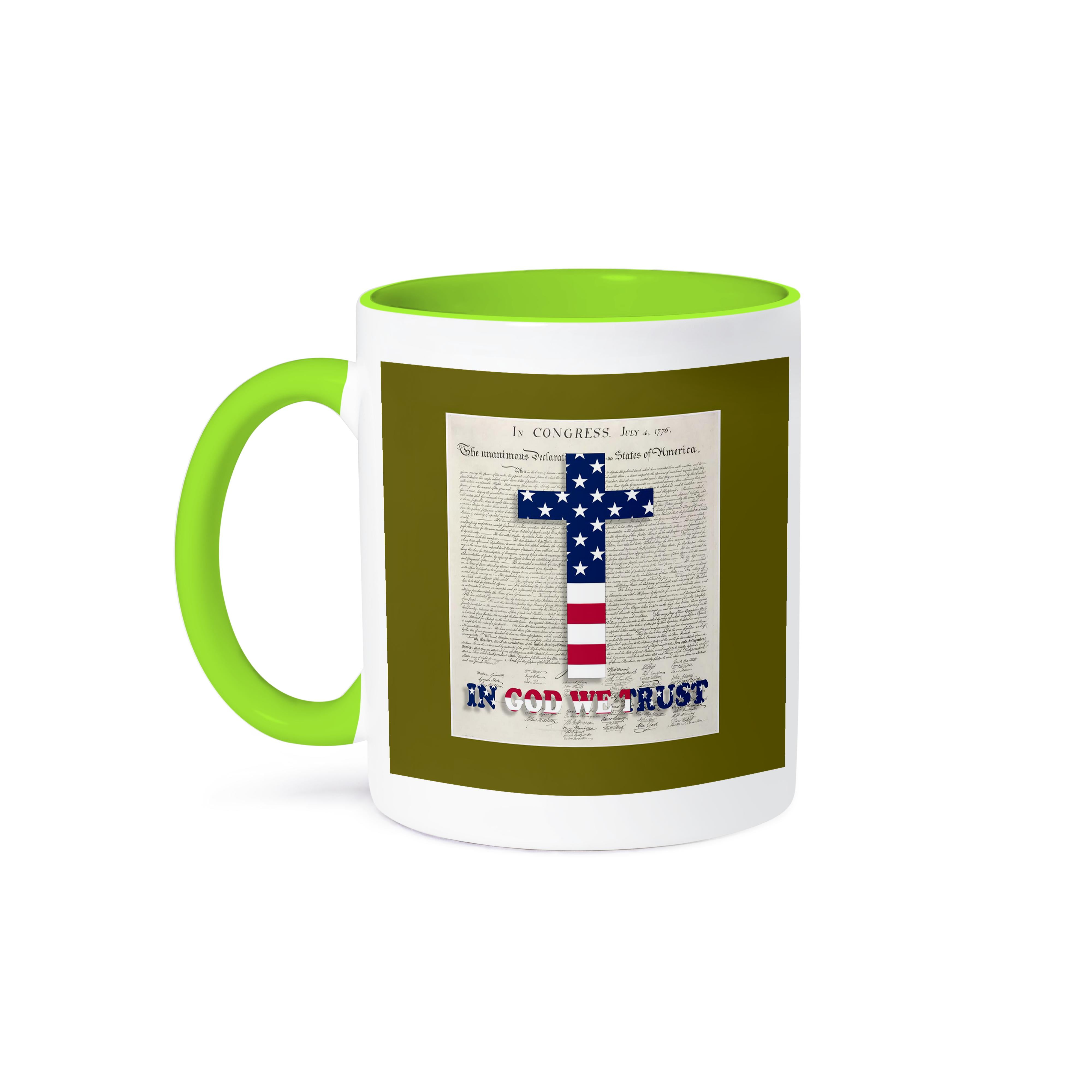 3dRose, Declaration of Independence background with Christian cross in ...