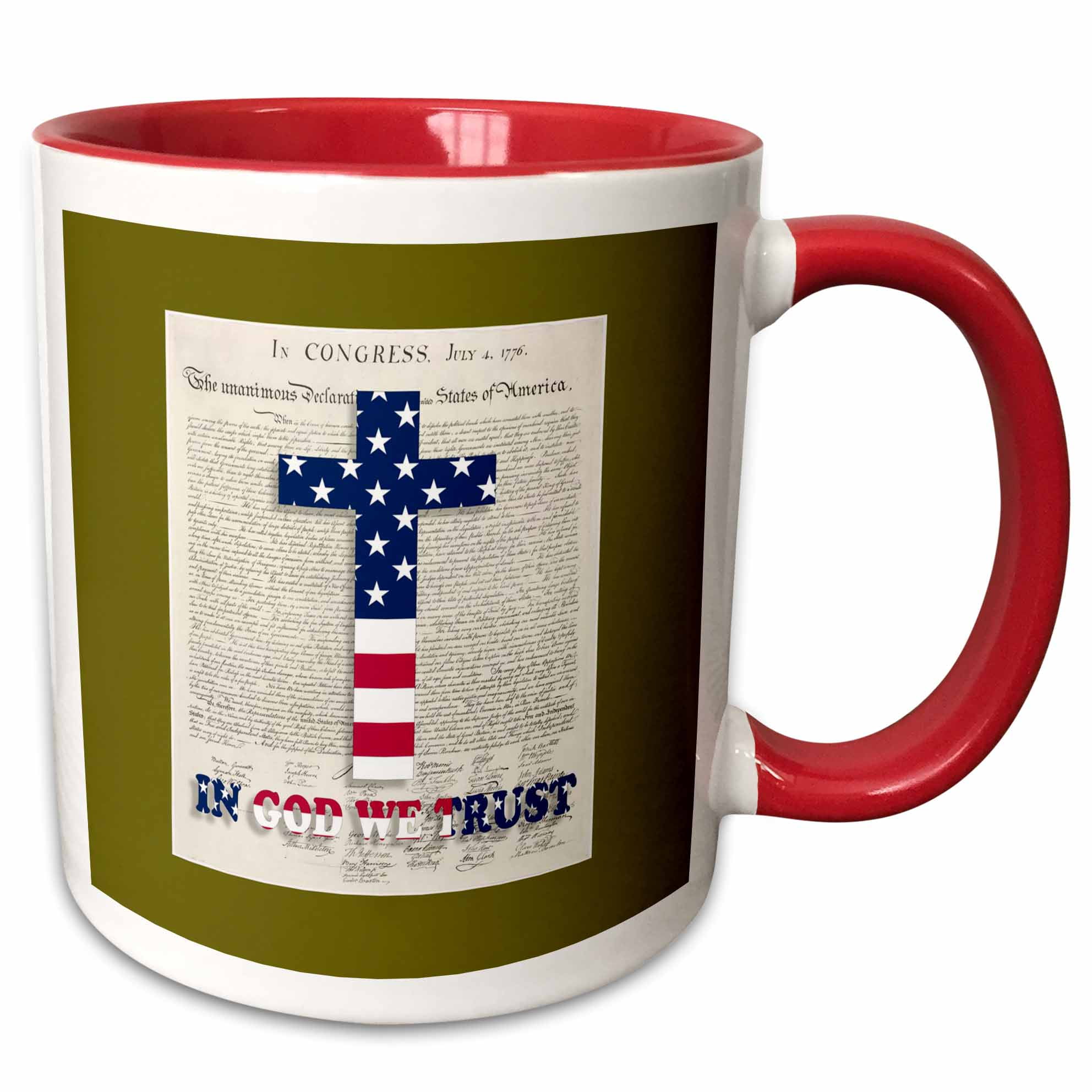 Declaration of Independence background with Christian cross in USA ...