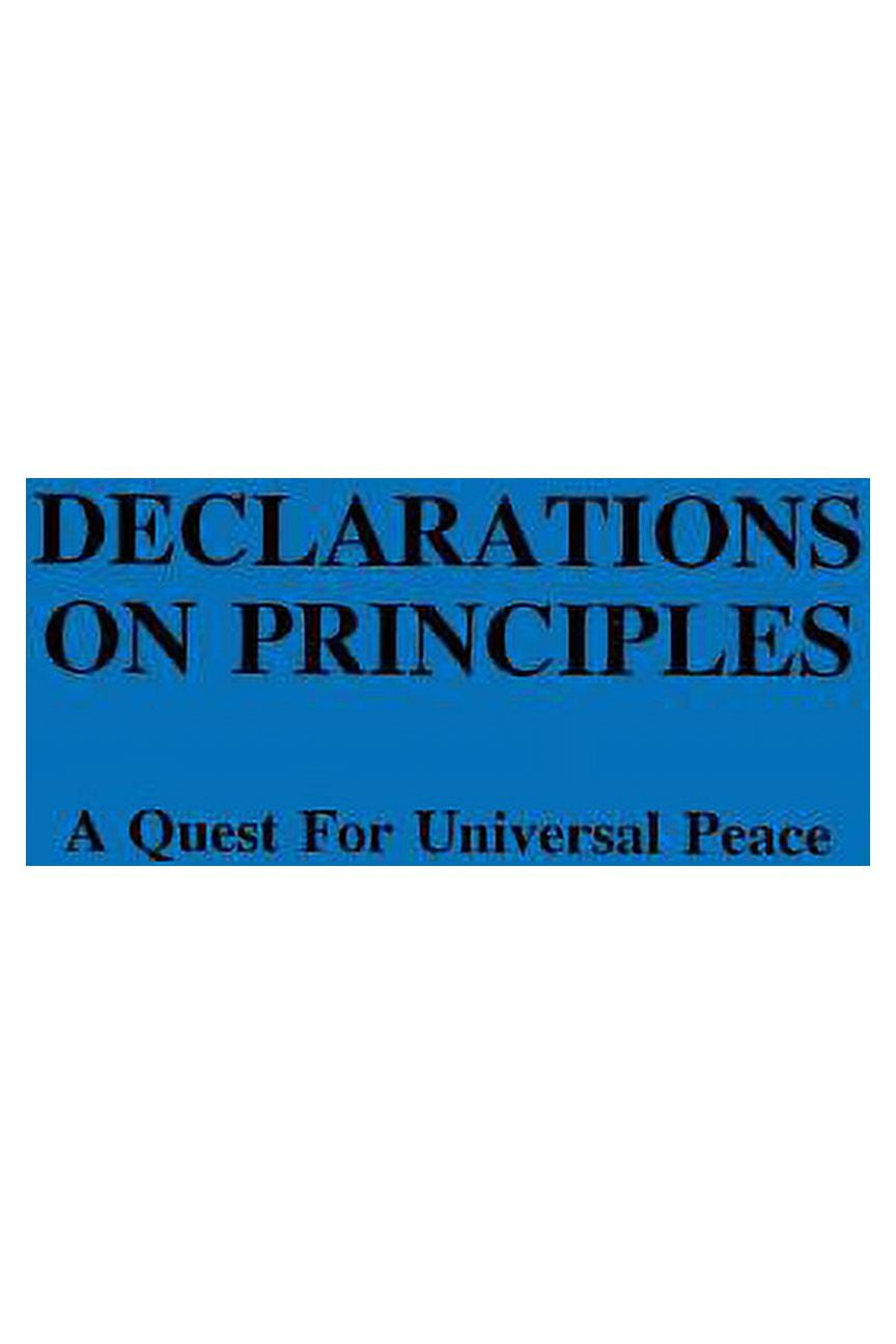 Declaration on Principles, (Hardcover) - Walmart.com