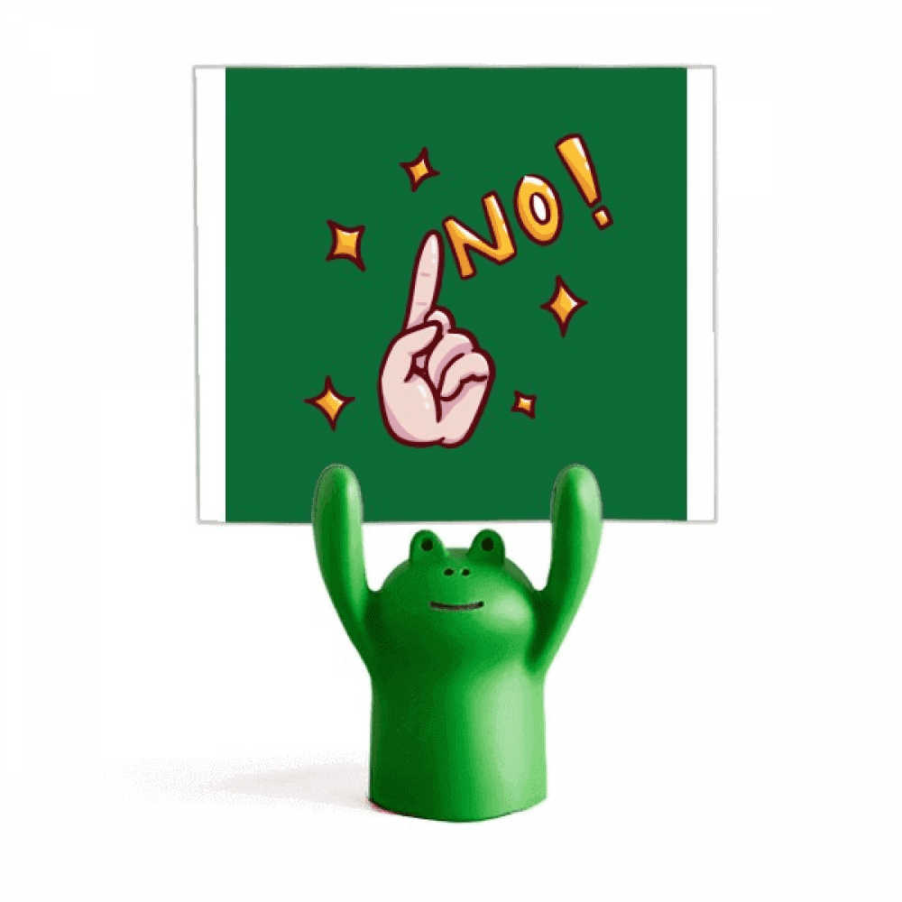 Decline Reject No Dactylfinger Gesture Memo Holder Cartoon Animal Frog ...