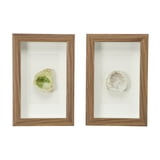 Decmode Boho Style Green & White Crystal Geode Shadow Box Wall Décor in ...