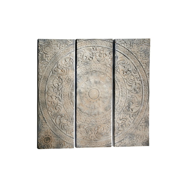 Decmode Large Carved Wood Wall Panels - Home Decor - Walmart.com