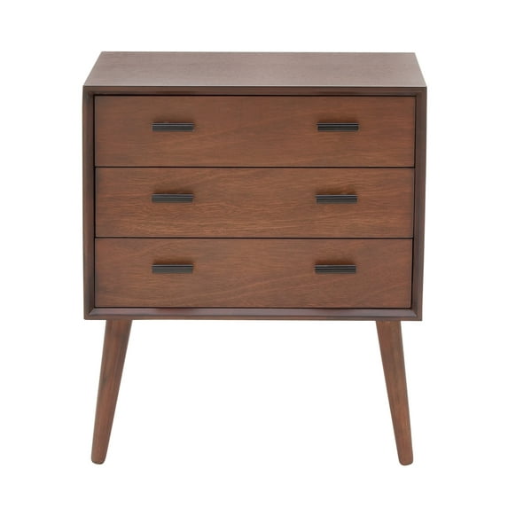 Decmode Modern 28 X 24 Inch Rectangular Three-Drawer Wooden Chest ...