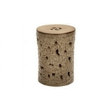 Decmode Traditional 18 Inch Cylindrical Brown Ceramic Stool - Walmart.com