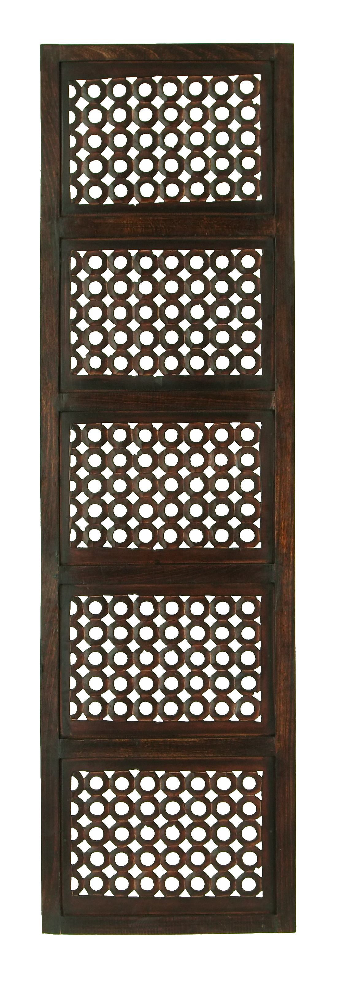 Decmode Traditional 72 Inch Rectangular Brown Wooden Ring Wall Panel ...