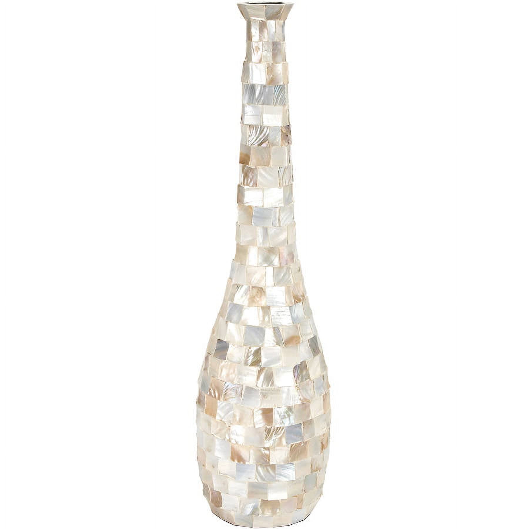 Decmode-ceramic Capiz Inlay Vase -shell - Walmart.com