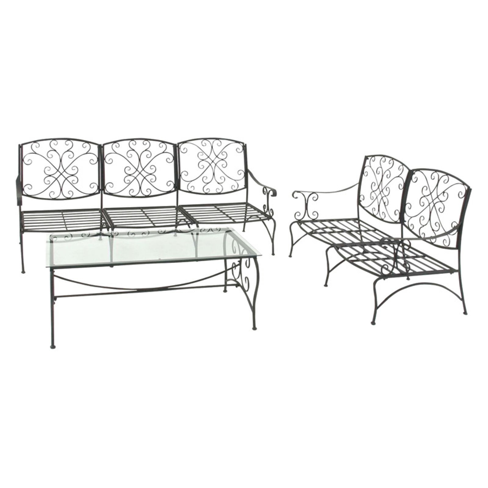Decmode-metal Outdoor Sofa Set Of 3 -mul - Walmart.com