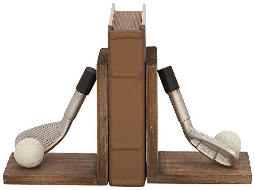 Mesmerizing Wood Metal Gold Bookends Pair - Walmart.com