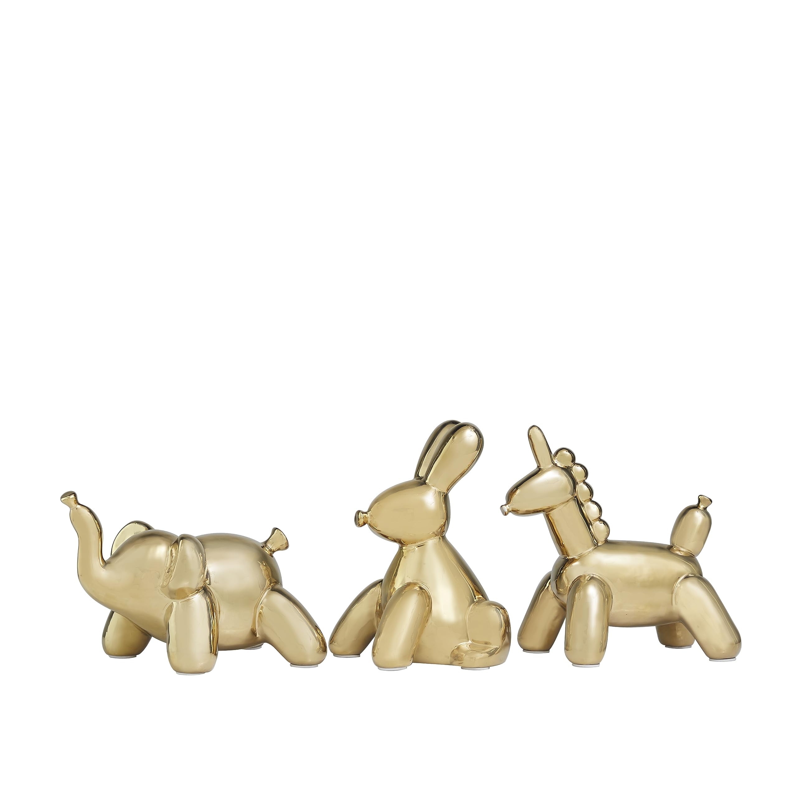 Deco 79 Ceramic Elephant, Bunny, Unicorn Decorative Sculpture Balloon ...